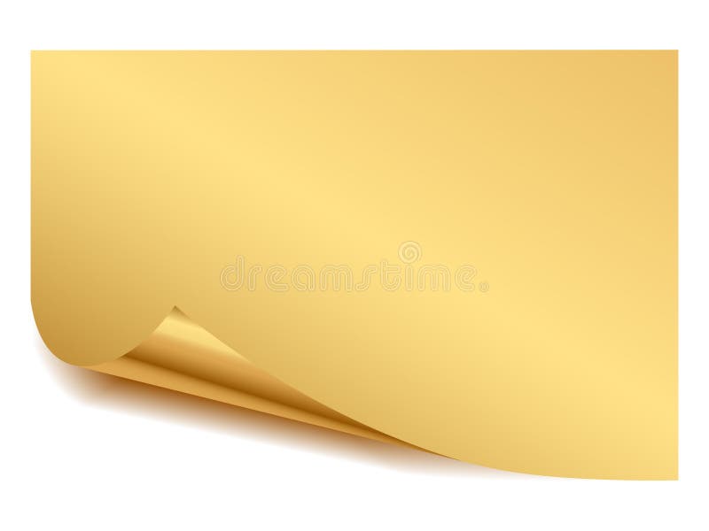 Golden page curl stock vector. Illustration of peeled - 10974572