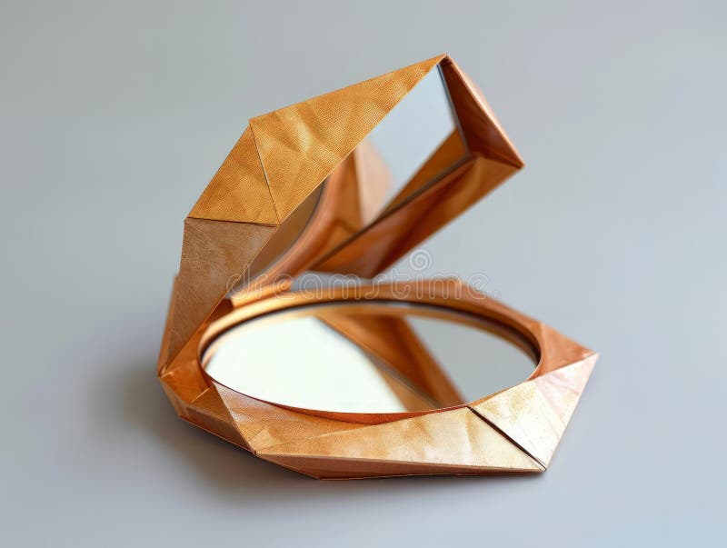 Gold Sheet Origami Portable Mirror a Compact and Stylish Portable ...