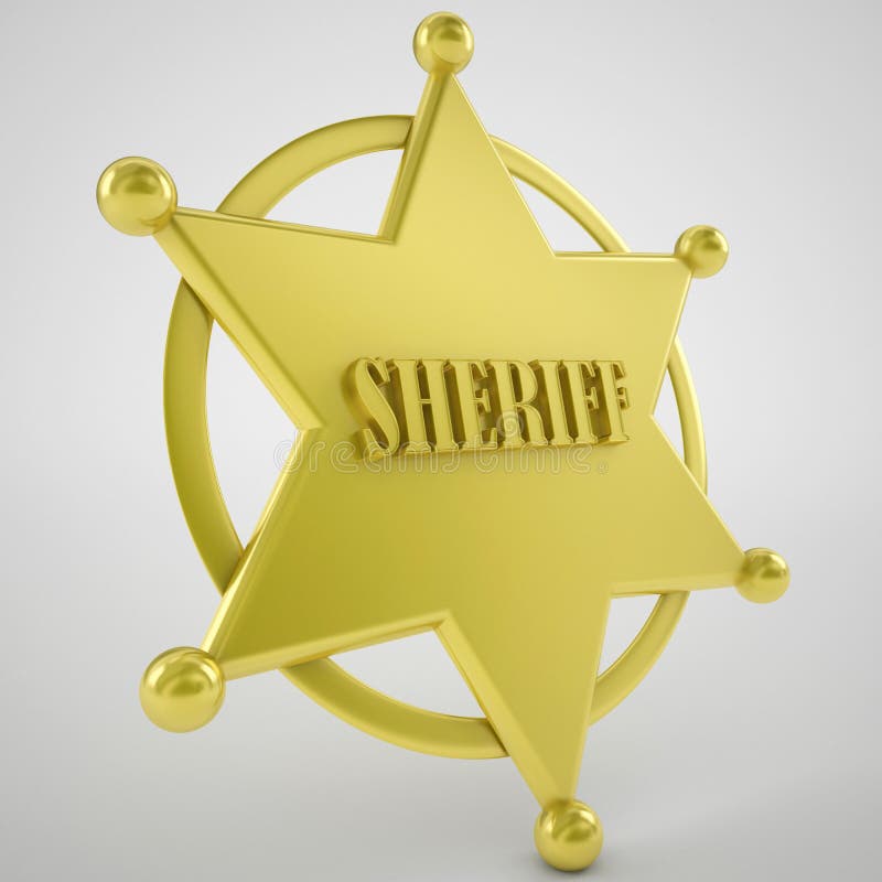 Sheriff Star Badge Set stock vector. Illustration of cowboy - 21808179