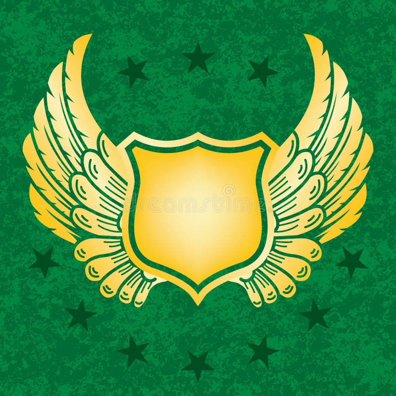 Green Grunge Shield stock vector. Illustration of stars - 3362580