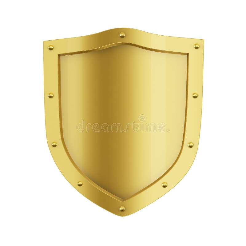 Gold Shield stock illustration. Illustration of render - 49916429