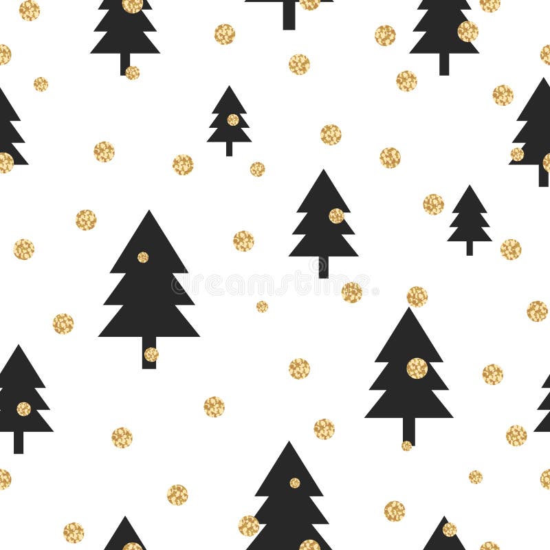 Gold Shimmer Glitter Polka Dot and Black Tree Stock Vector ... Gold Shimmer Glitter Polka Dot and Black Tree Stock Vector ...