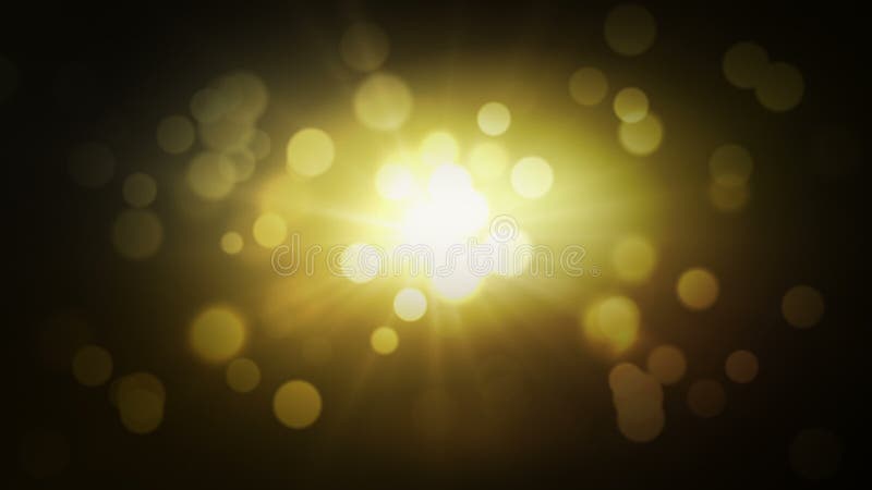 Gold Shine Abstract Design Elements on the Black Background. Stock ...