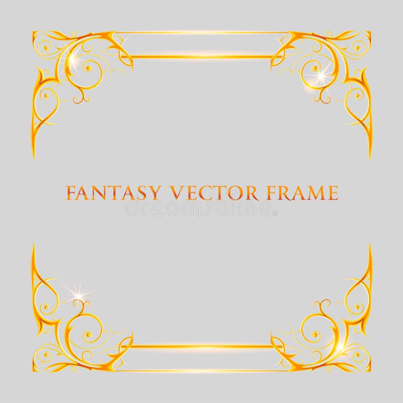 Fantasy frame stock vector. Illustration of engraved - 16889178
