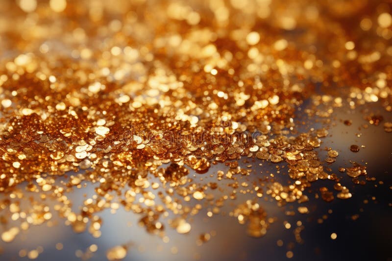 Gold Shine Glitter Background 135, Generative Ai Stock Illustration ...