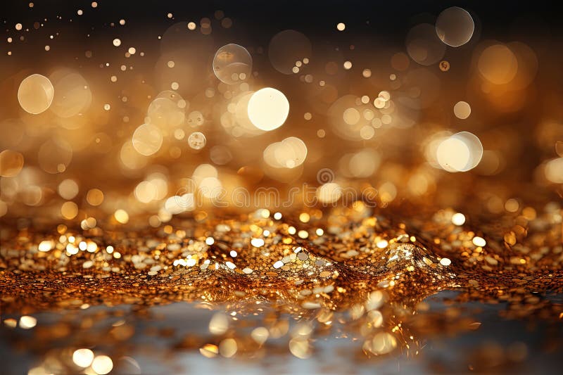 Gold Shine Glitter Background 106, Generative Ai Stock Illustration ...