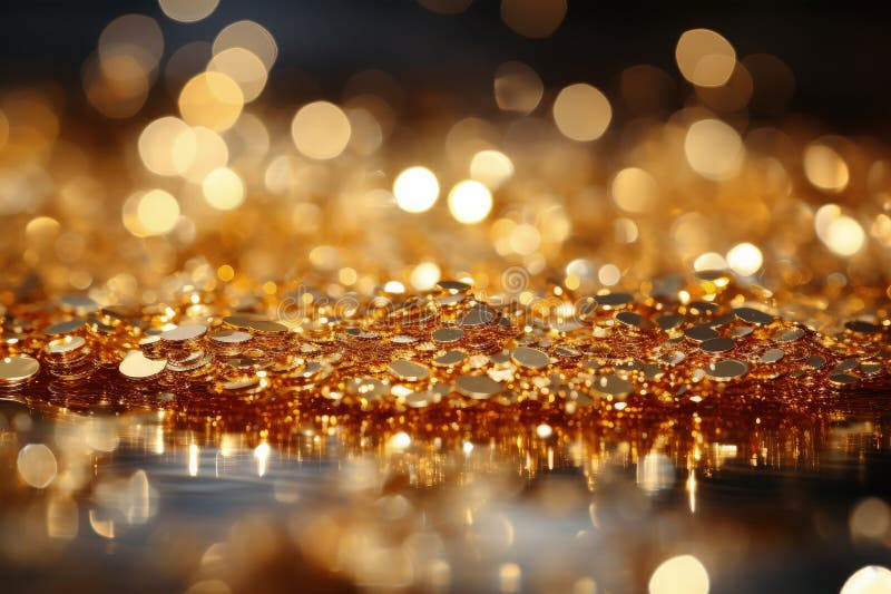 Gold Shine Glitter Background 87, Generative Ai Stock Illustration ...