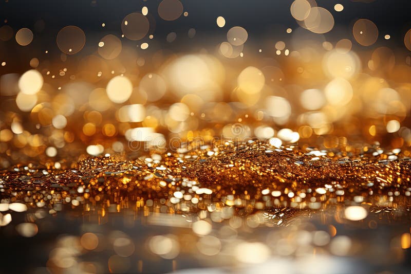 Gold Shine Glitter Background 26, Generative Ai Stock Illustration ...