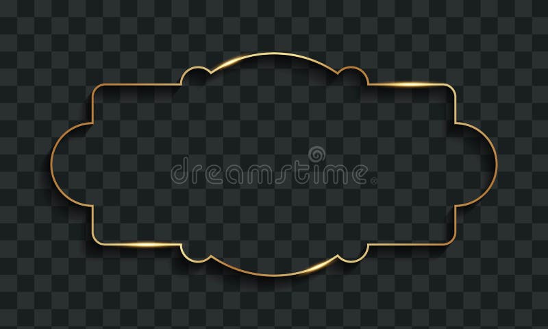Gold Shiny Border Vector Illustration Stock Vector - Illustration of ...