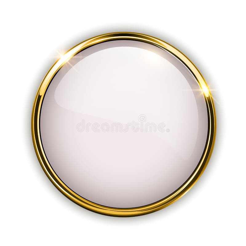Gold button stock vector. Illustration of color, luxury - 30432704