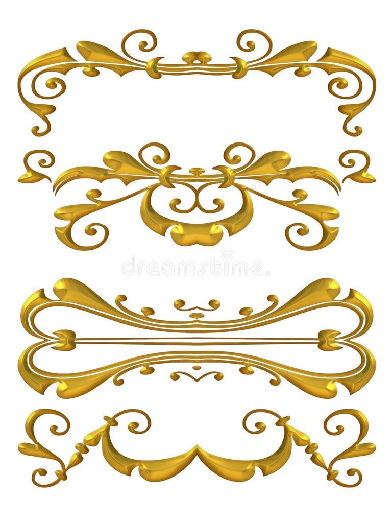 Gold Shiny Flourish Designs Stock Illustrations – 204 Gold Shiny ...