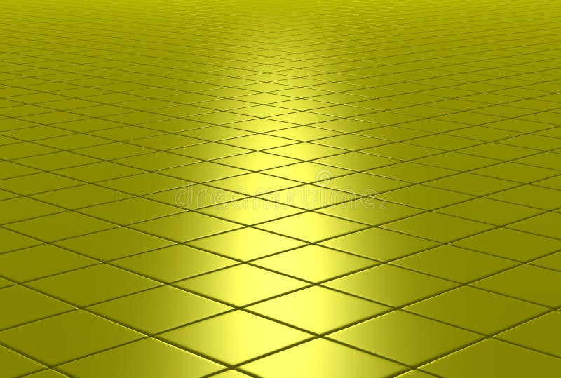Gold shiny tiled floor stock illustration. Illustration of repetition ...