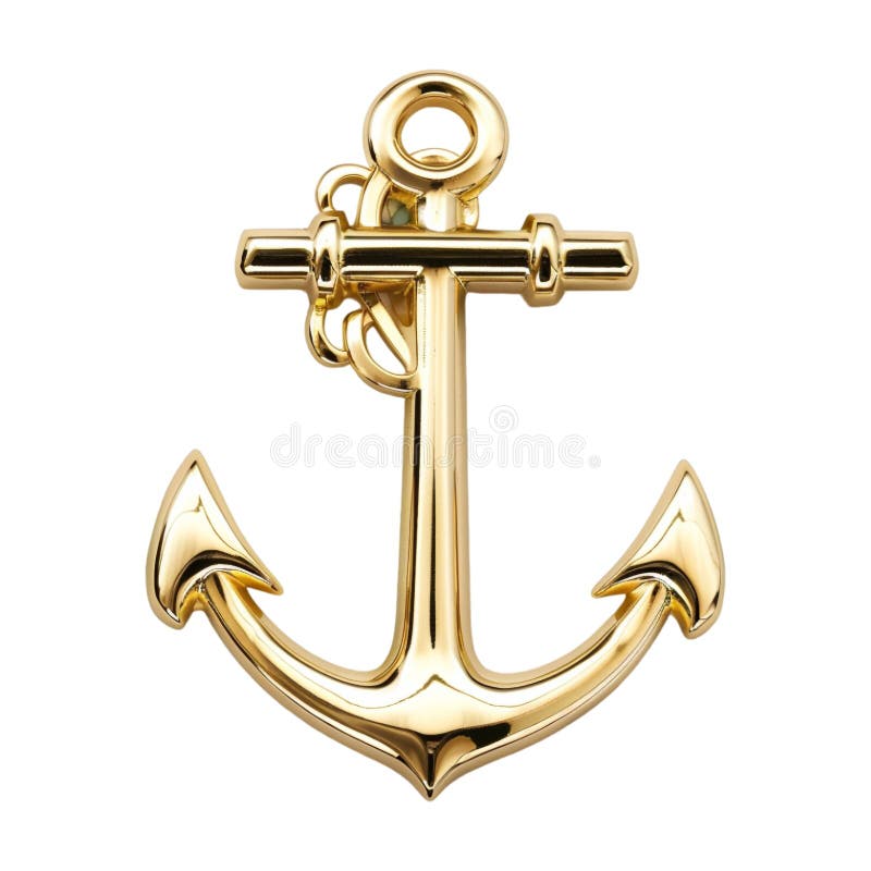 Gold Ship Anchor on Transparent Background - Ai Generated Stock ...
