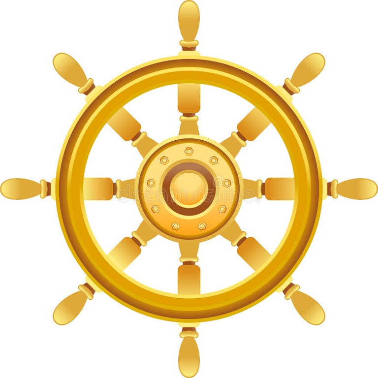 Nautical Pilot Wheel Stock Illustrations – 403 Nautical Pilot Wheel ...