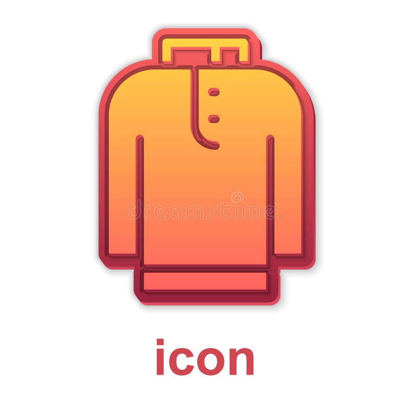 Gold Shirt Kurta Icon Isolated on White Background. Vector Stock Vector ...