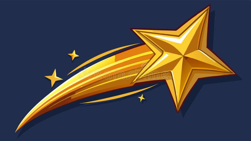 Gold Shooting Star stock vector. Illustration of gold - 343610818