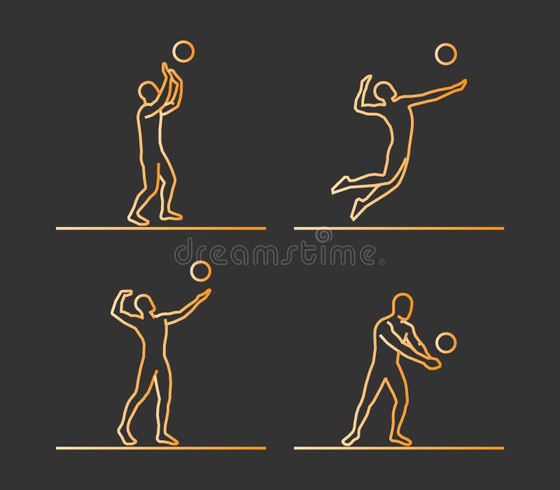 Gold volleyball stock illustration. Illustration of white - 11886085
