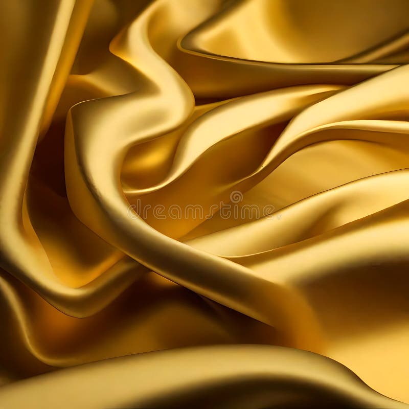 Gold Silk Cloth - Ai Generated Image Stock Illustration - Illustration ...