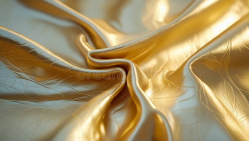Gold Silk Fabric Texture Beautiful Waves Elegant Background Luxury ...