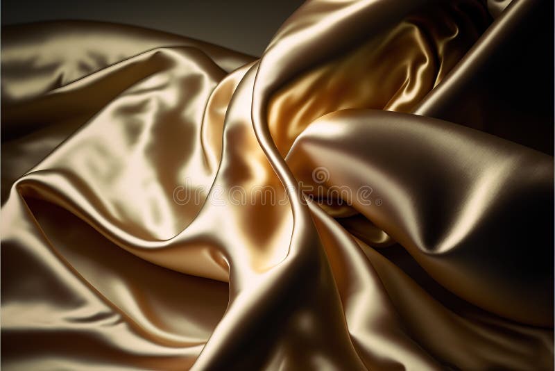 A Gold Silk Fabric with a Very Soft Feel To it S Surface and Folds in ...