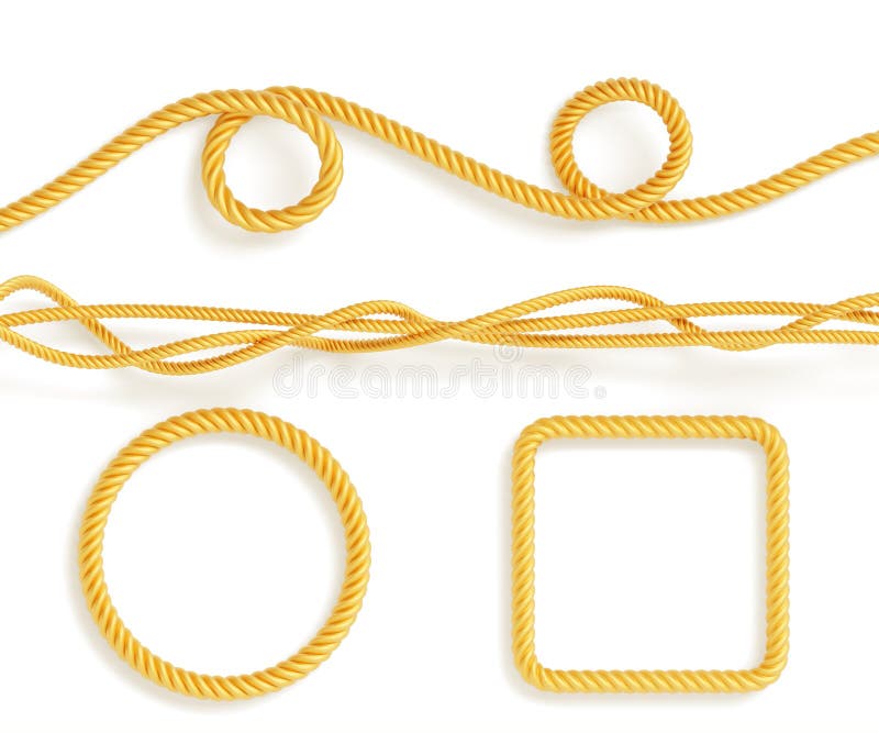 Twisted Ropes set stock vector. Illustration of breaking - 16267629