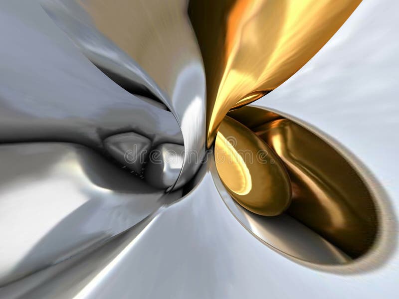 Gold Silver Bullion Abstracts Stock Illustration - Illustration of cash ...