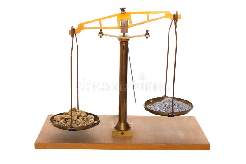 Gold and Silver on a Balance Stock Image - Image of heap, balance: 35877743