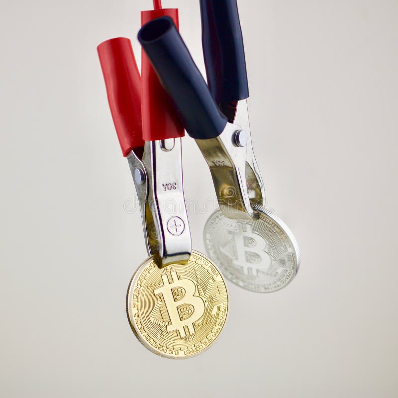 Gold and Silver Bitcoin Cryptocurrency Coins Stock Photo - Image of ...