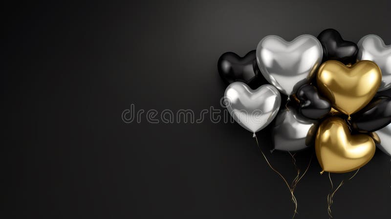Single Gold Black Balloons Stock Illustrations – 56 Single Gold Black ...