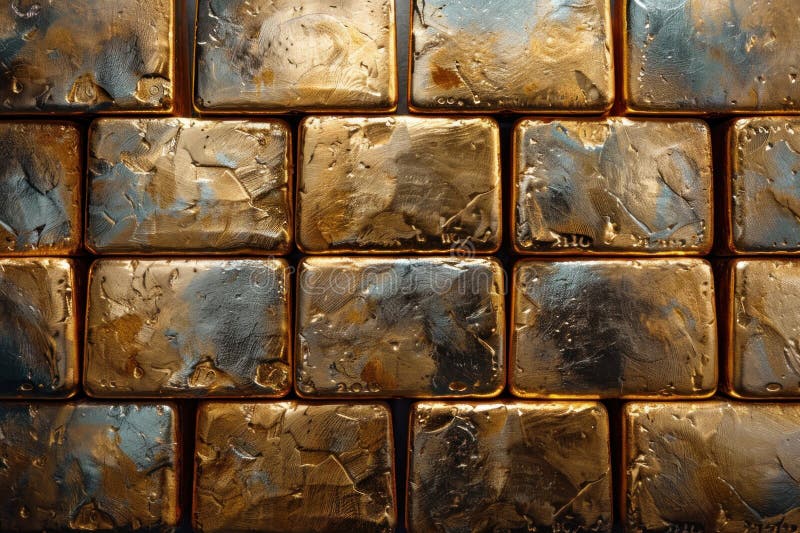 Gold and Silver Blocks stock illustration. Illustration of geometric ...
