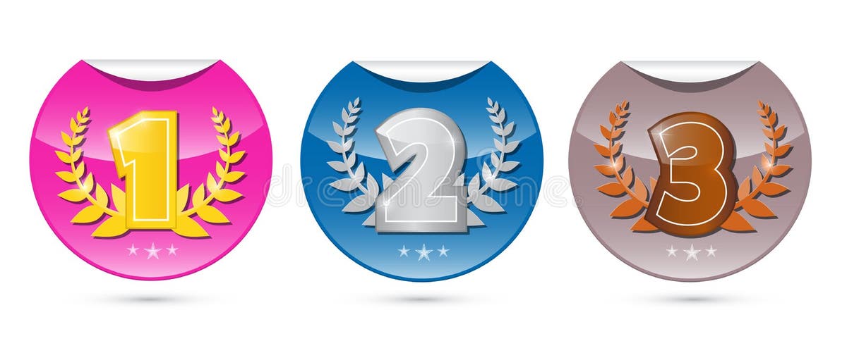 1st 2nd Third Prize Labels Stock Illustrations – 9 1st 2nd Third Prize ...