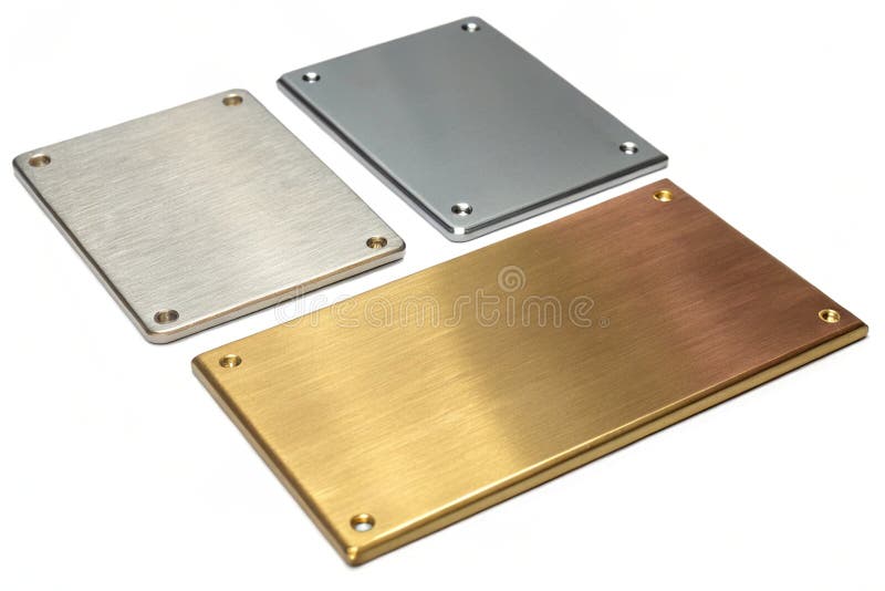 Gold, Silver, Bronze Metal Plates Isolated Stock Illustration ...
