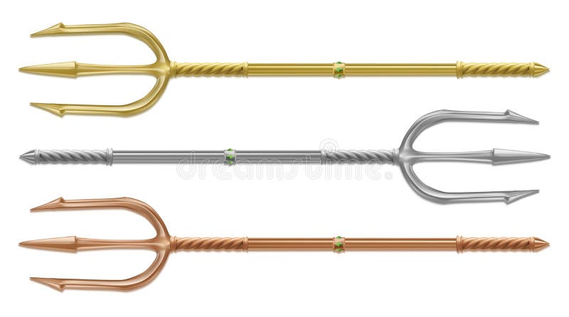 Silver trident stock illustration. Illustration of neptune - 13694056