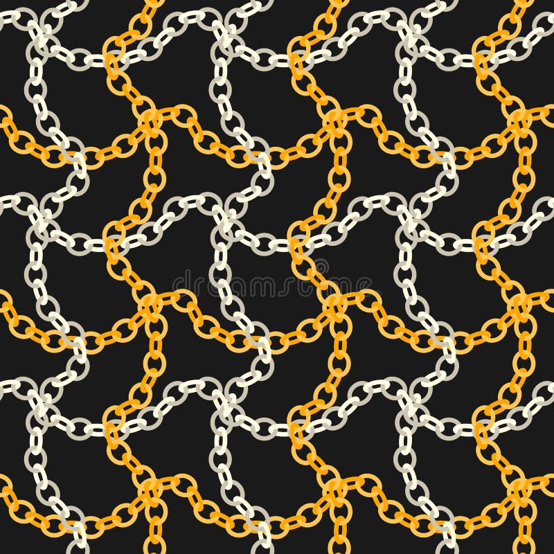 Gold and Silver Checkered Chain Seamless Pattern Design. Stock Vector - Illustration of graphic ...