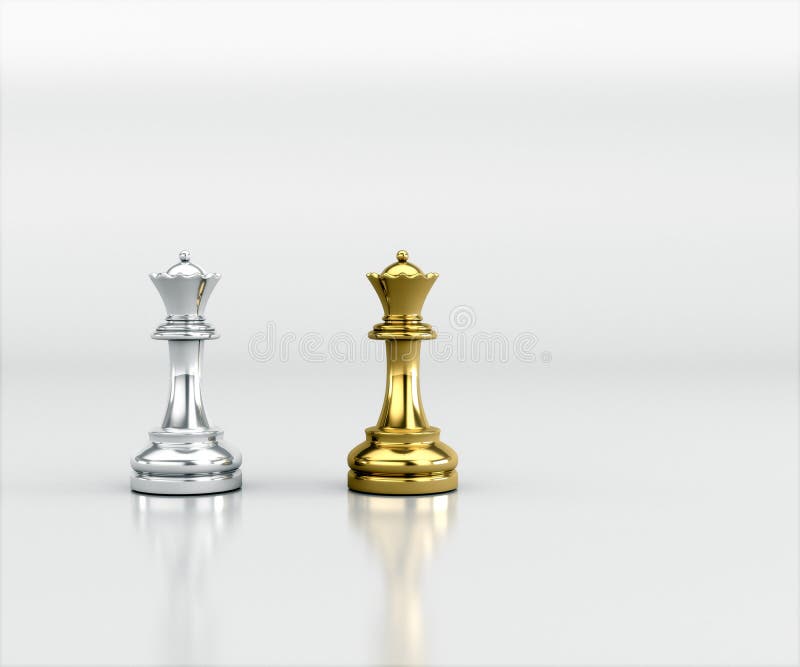 Gold and Silver Chess, Isolate Clipping Path, Clipping Mask. Stock ...