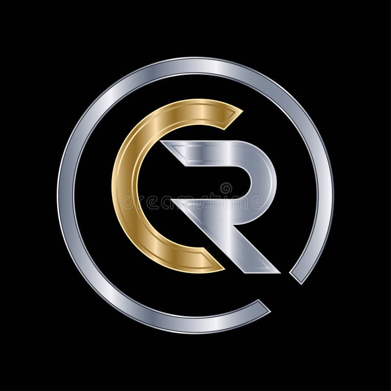 A Gold and Silver Circle with the Letter C and R in the Middle Stock ...