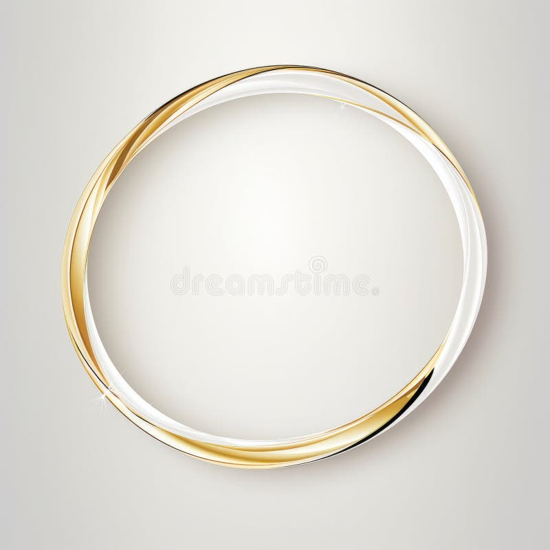 Gold and Silver Circle on a White Background Stock Photo - Image of ...