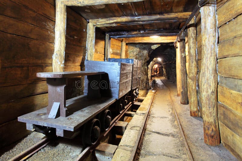 Gold, Silver and Cooper Mine Stock Photo - Image of inside, coal: 24002684