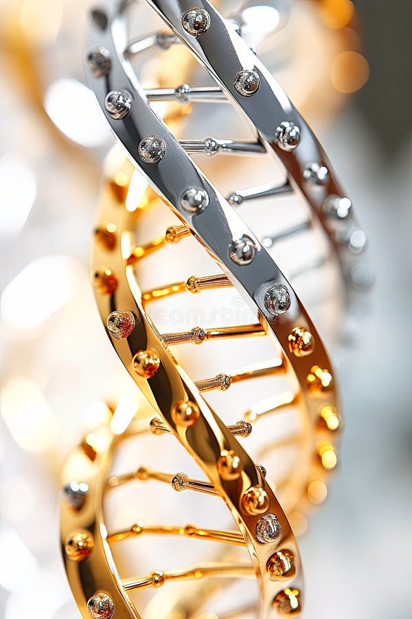 Gold Dna 3d Illustration Isolated Stock Photos - Free & Royalty-Free ...