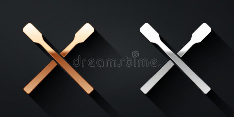 Gold and Silver Drum Sticks Icon Isolated on Black Background. Musical ...