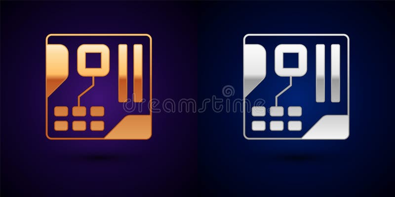 Gold and Silver Electronic Computer Components Motherboard Digital Chip ...