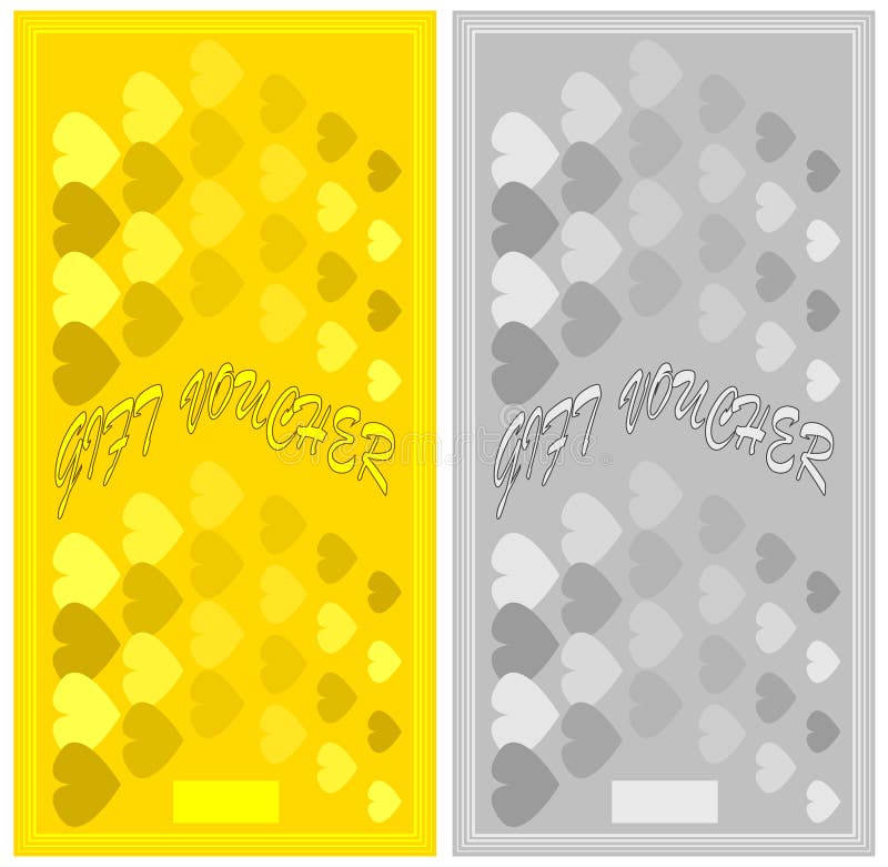 Gold and Silver Gift Certificate Templates Decorated with Frames and ...