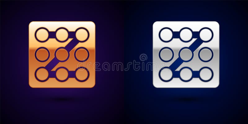 Gold and Silver Graphic Password Protection and Safety Access Icon ...