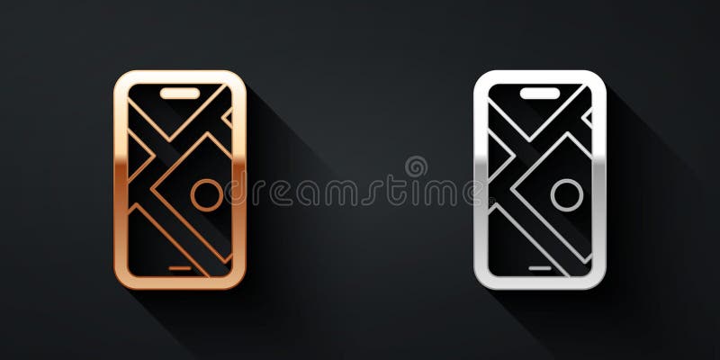 Gold and Silver Infographic of City Map Navigation Icon Isolated on ...