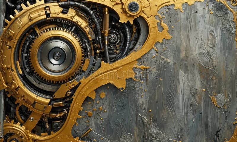 A Gold and Silver Machine with a Gold and Silver Dial. Stock ...