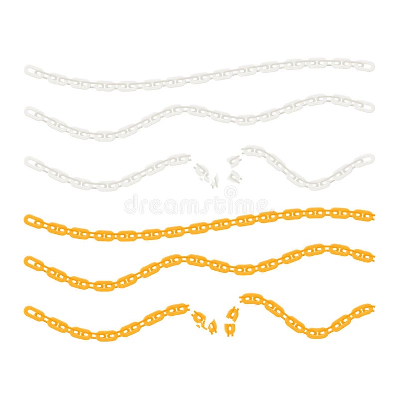 Gold Silver Metal Chain Vector Stock Vector - Illustration of iron ...