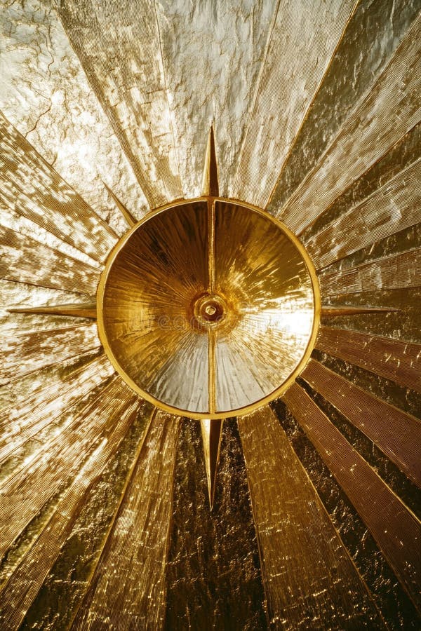 Gold and Silver Object with a Circular Shape and a Pointed Top Stock ...