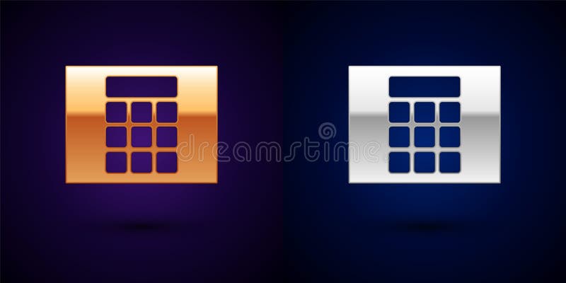 Gold and Silver Password Protection and Safety Access Icon Isolated on ...