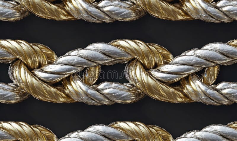 A Gold and Silver Rope is Shown in the Image Stock Illustration ...