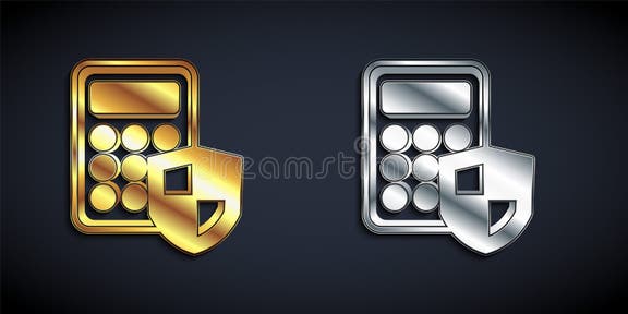 Gold and Silver Security System Control Panel with Display Icon ...